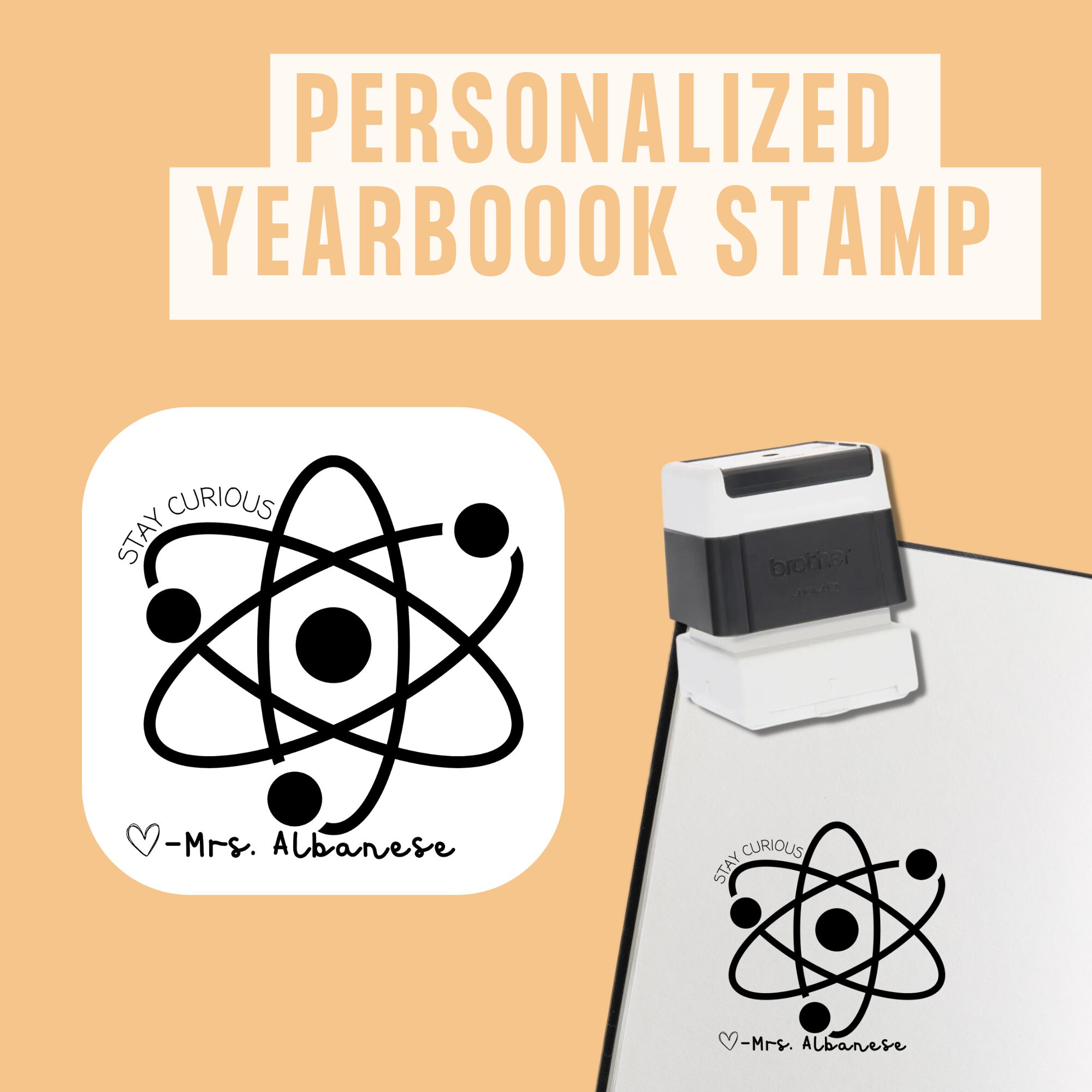 Science Yearbook Stamp Self Inking Custom - Etsy