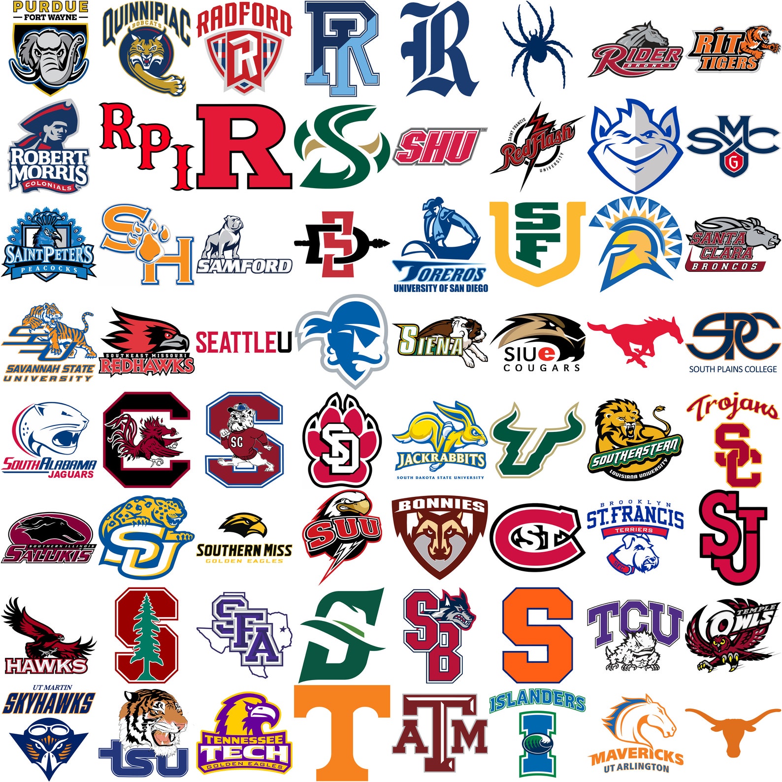 Every College Logo 377 images in .SVG .eps .dxf .PNG College | Etsy