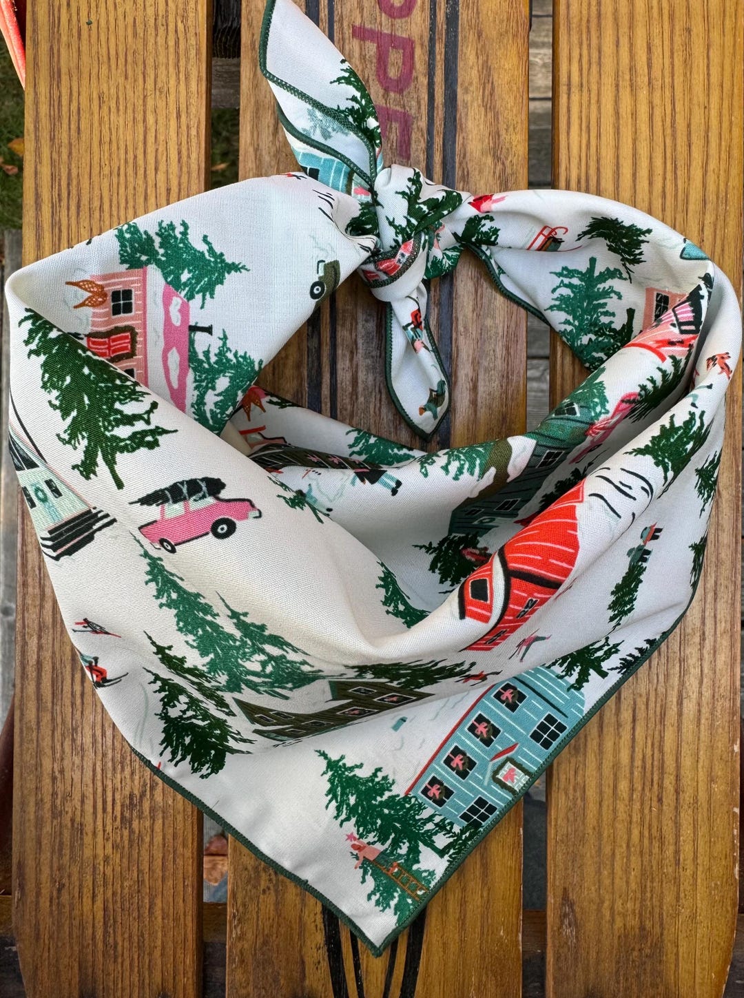 Christmas Cotton Dog Bandana Tree Farm - Etsy