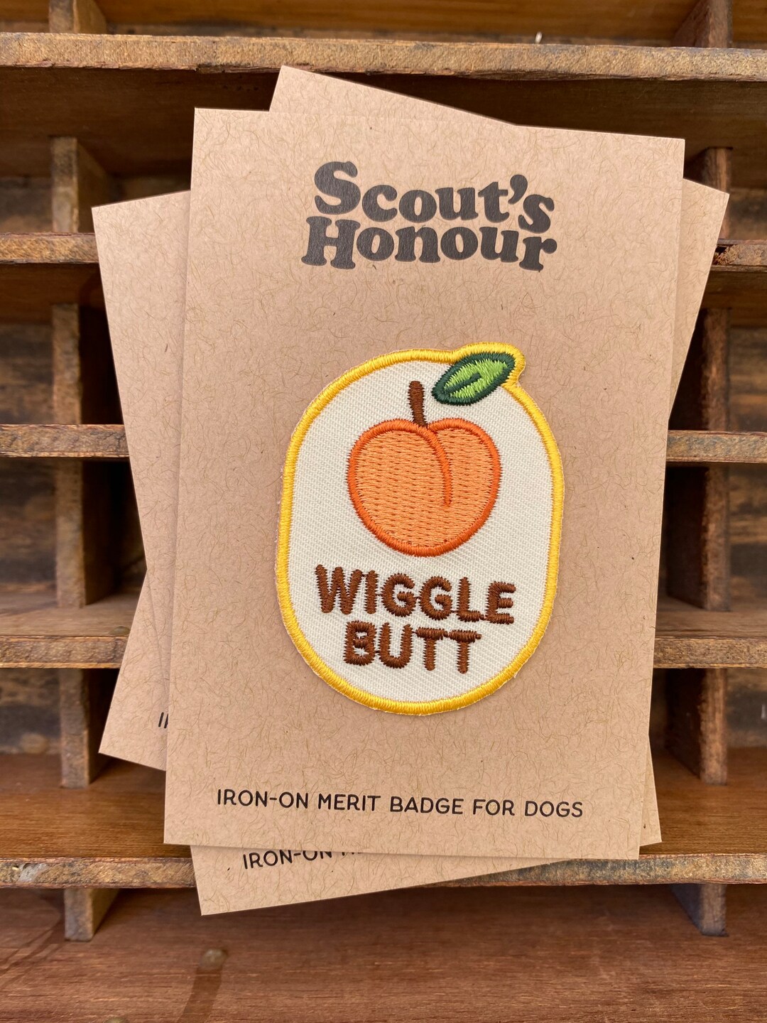 Embroidered Merit Badge Wiggle Butt - Etsy