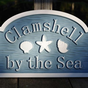 Custom Beach Address Sign With Sea Shells and Starfish - Etsy