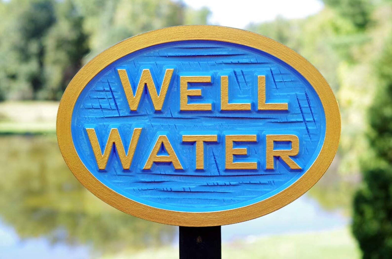 Carved Well Water Notice Plaque Irrigation Sign | Etsy