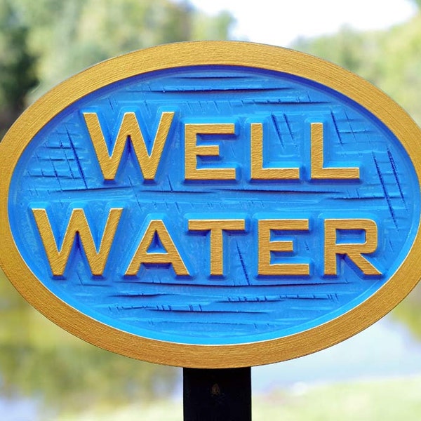 Outdoor Well Water Sign - Etsy