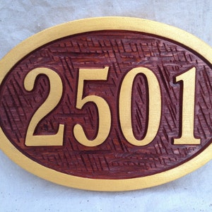 Cedar Carved Address Sign - Custom Carved Wood Signage - Made to Order ...