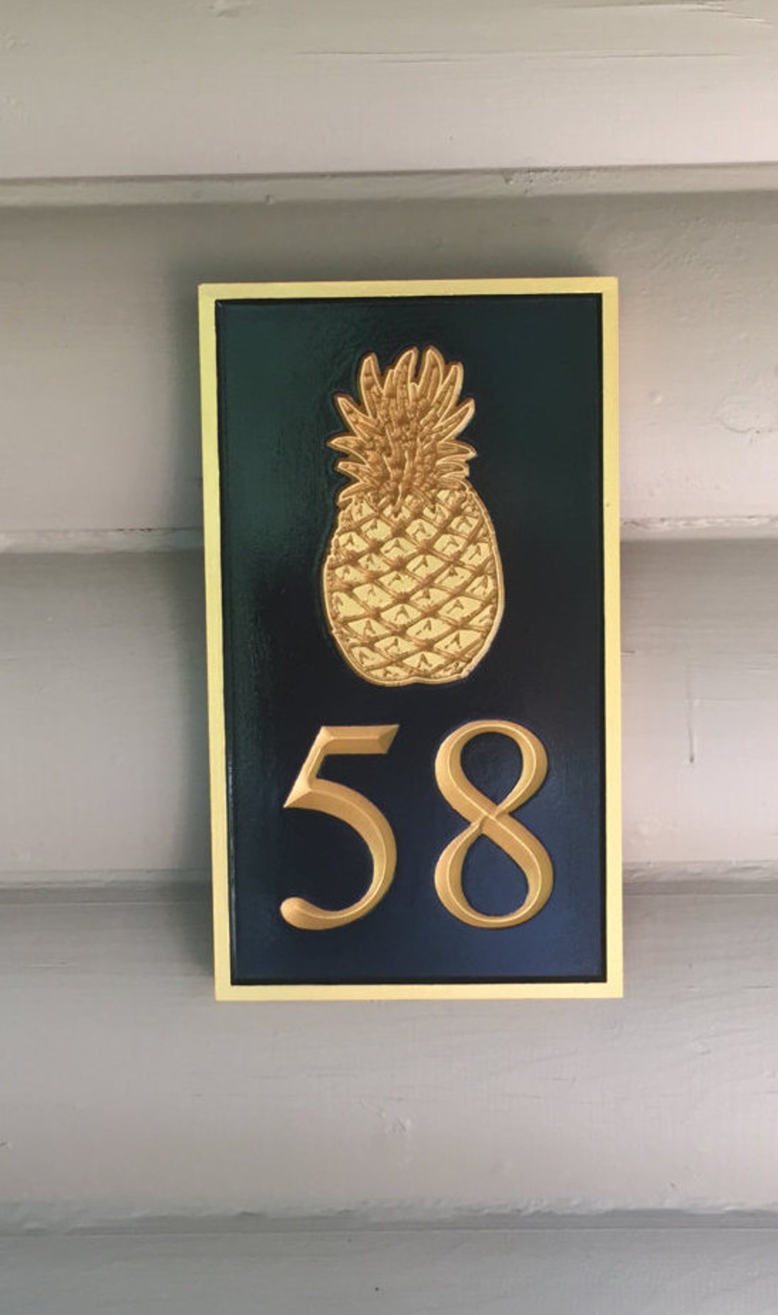 Carved Street House Number Plaque / House Marker With - Etsy