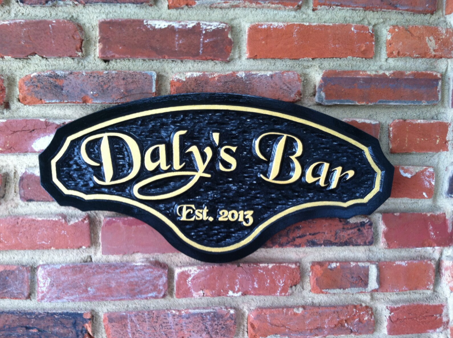 Classy Personalized Man Cave Bar Sign With Established Year | Etsy