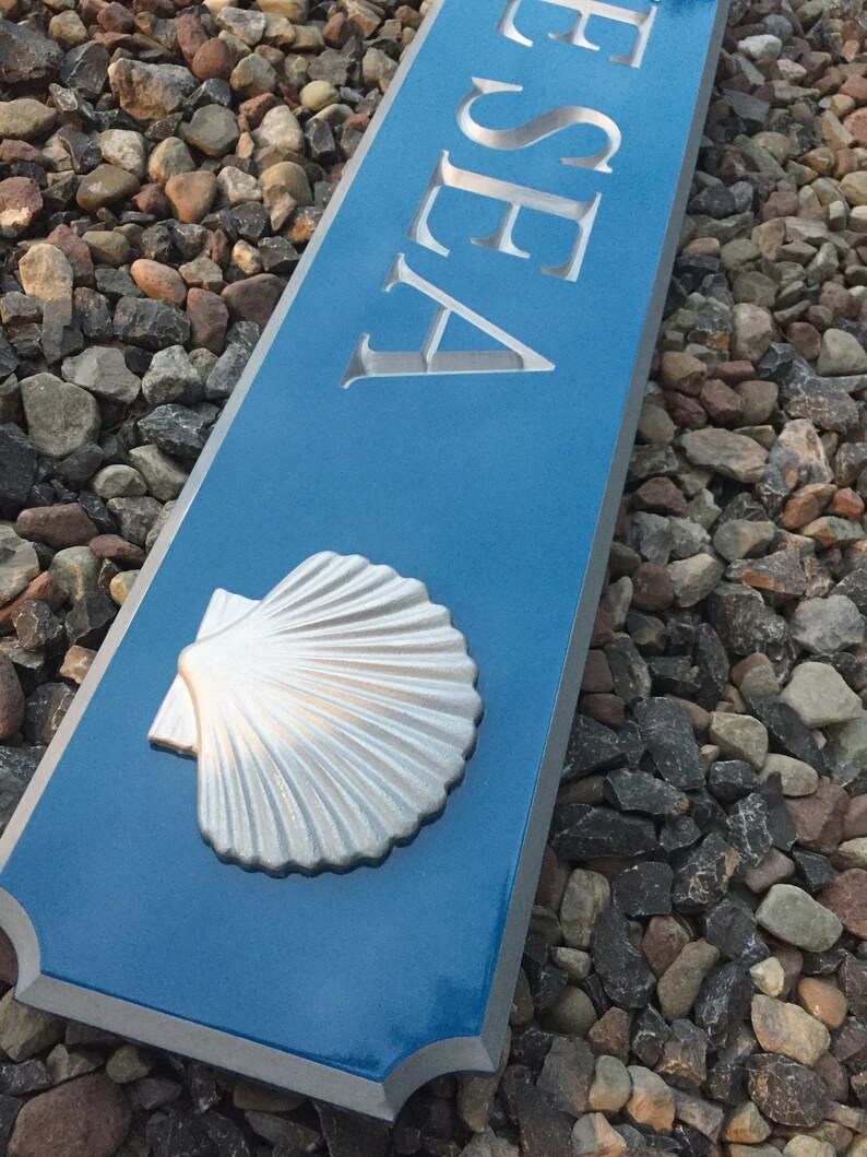 Carved Quarterboard Sign With 3D Scallop Shell Customize - Etsy