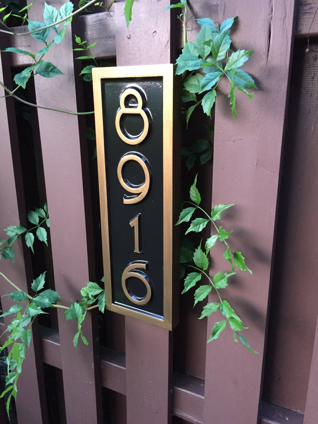 Vertical Address Sign - Create Your Own House Number - Custom Carved ...