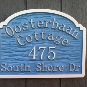 Custom Carved Personalized Cottage Street Address With Last Name Entry ...