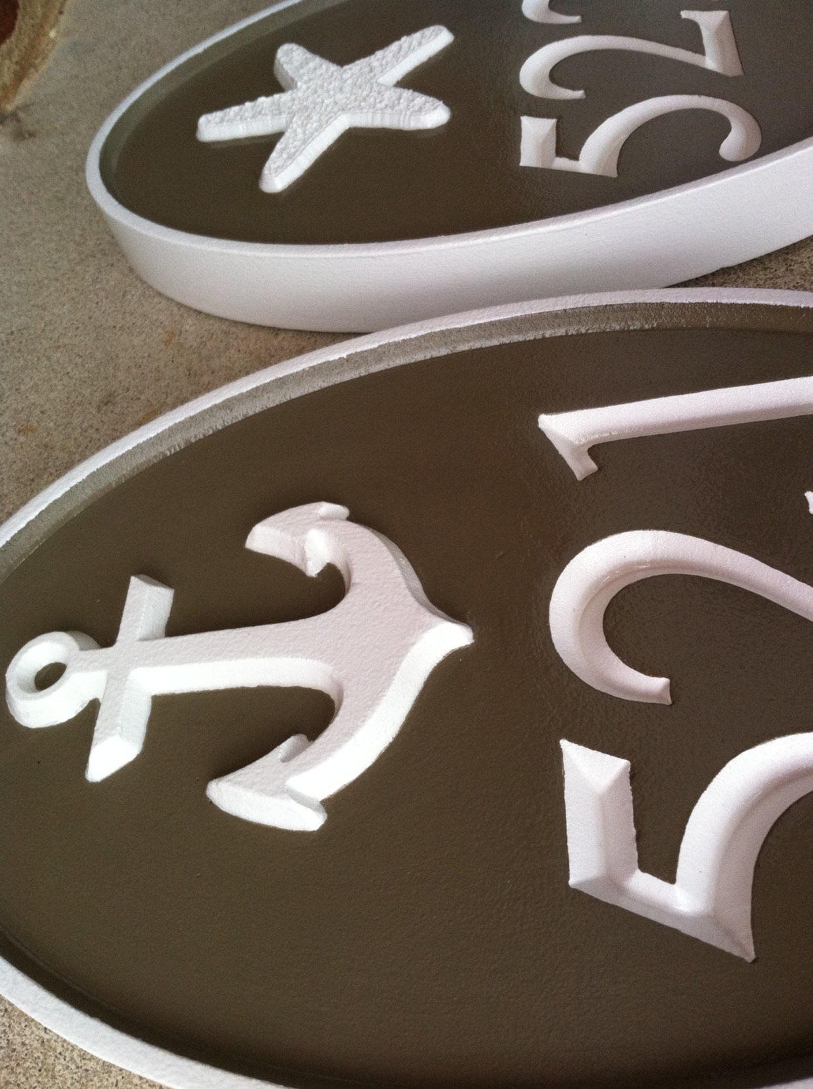 House Number Sign With Beach Theme Starfish or Other Stock Image ...