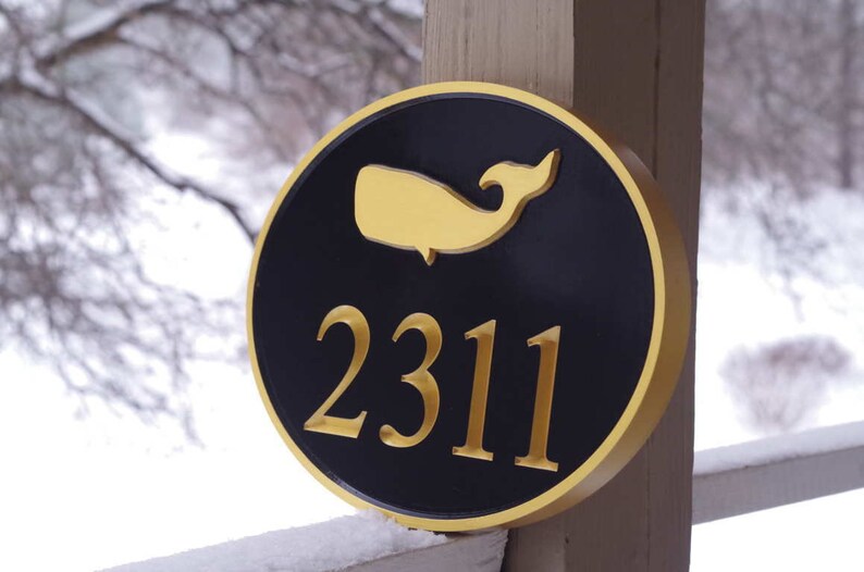 Nautical Street Address House Marker Custom Carved Sign with | Etsy