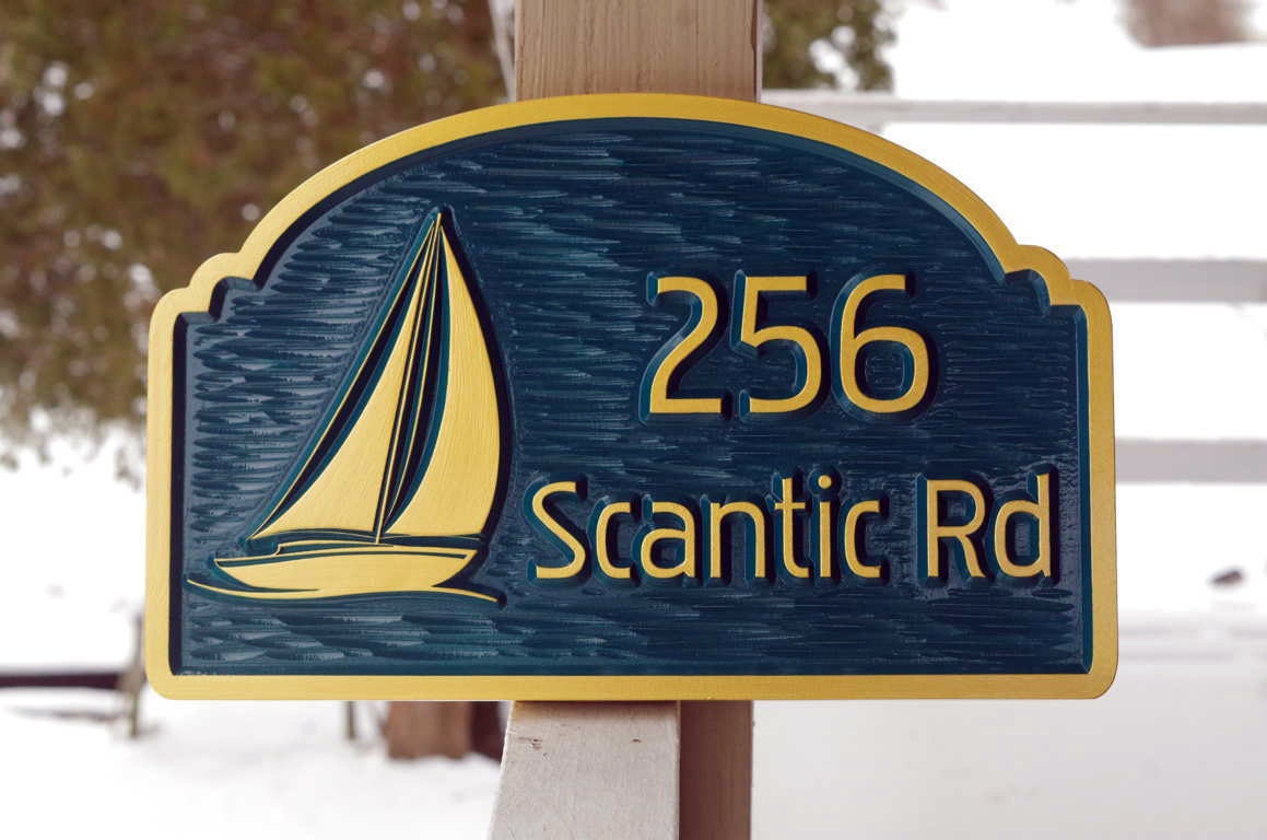 Add Your Address or Text - Custom Carved Personalized Street Address ...