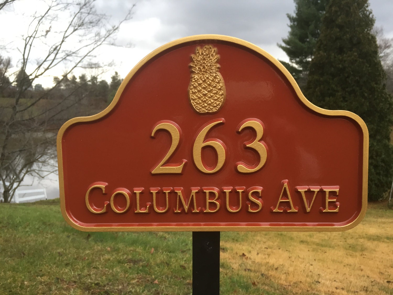 3D Address Plaque / House Number With Pineapple or Other Stock - Etsy