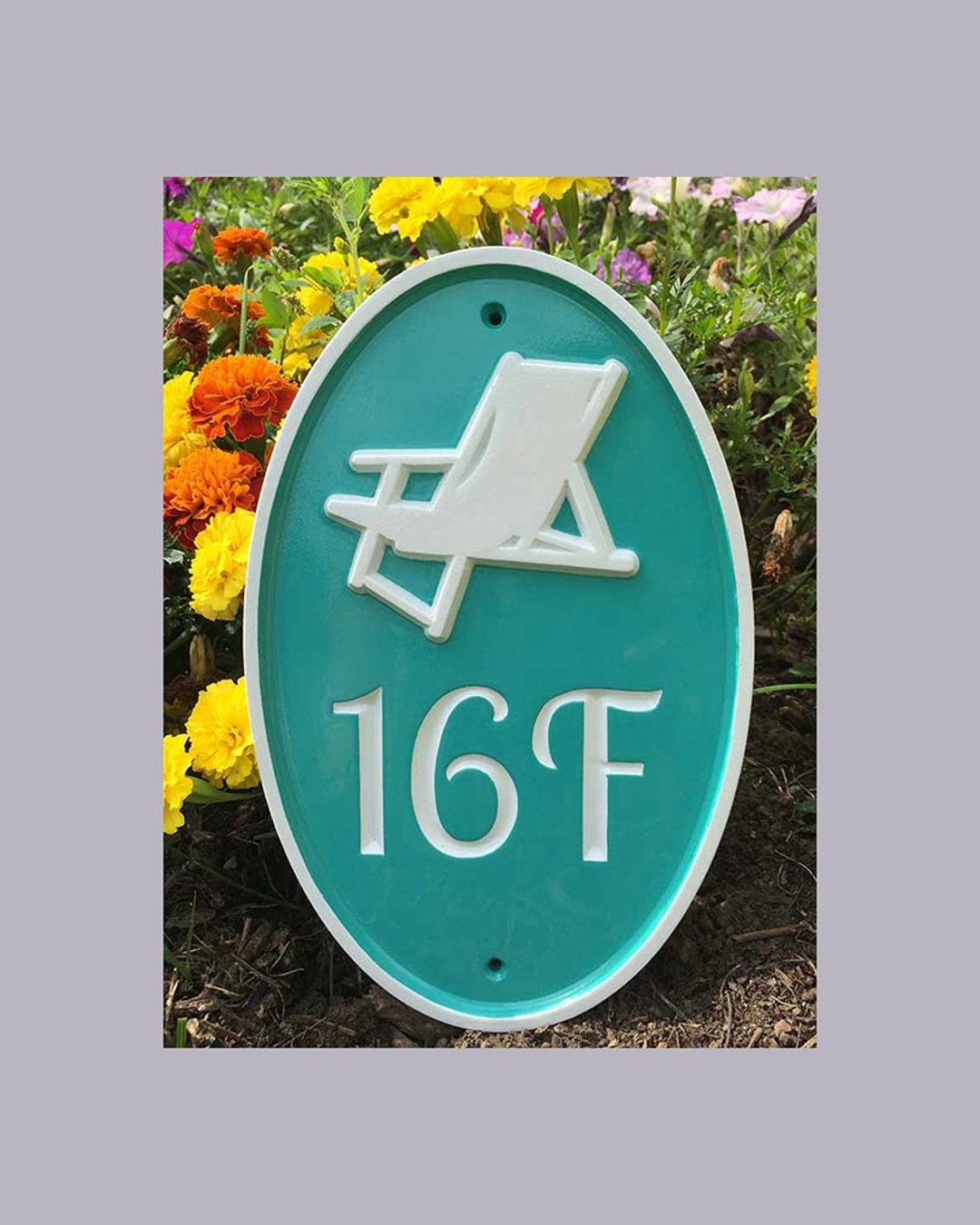 Carved Street Address Plaque / House Number and or Letter With Beach ...