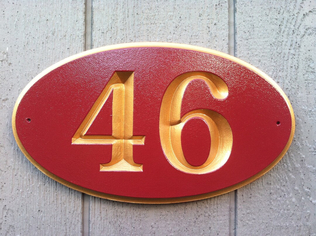 Custom Engraved House Number Sign - Custom Address Signs (A29) - Etsy