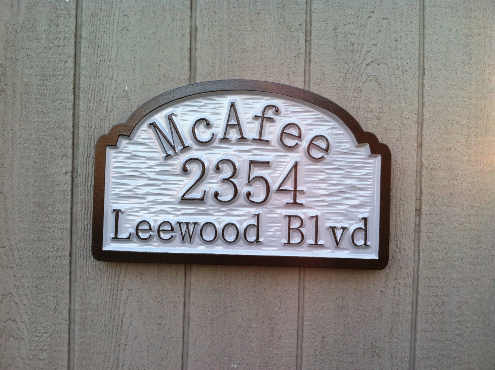 Custom Carved Street Address Sign With Last Name Custom Carved | Etsy