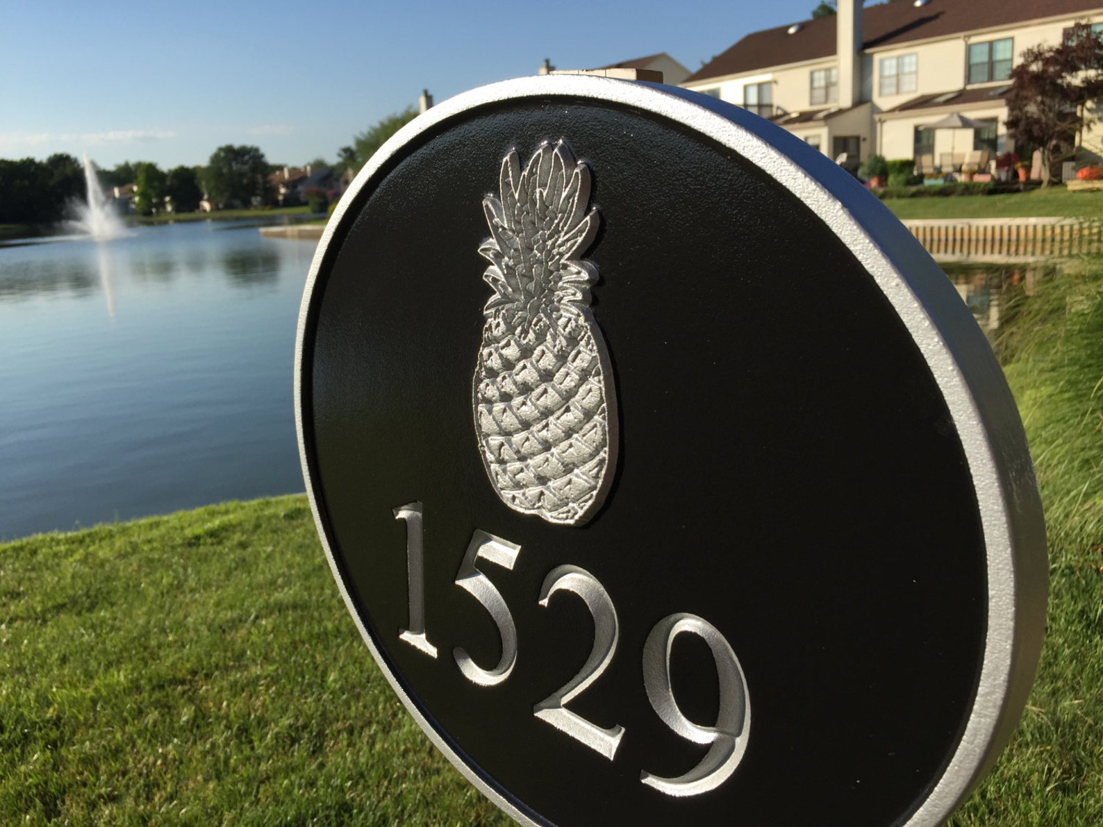 Pineapple Address House Marker Custom Carved Sign or Use Other | Etsy