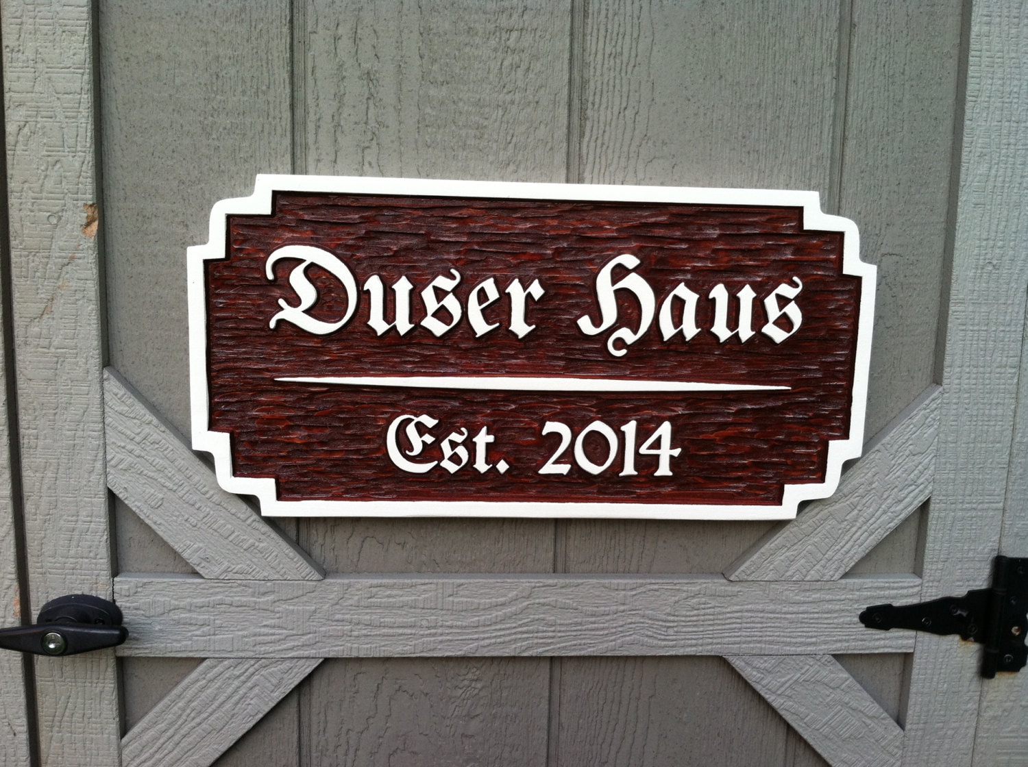 Custom Carved Wood German House-family-established Year Sign - Etsy
