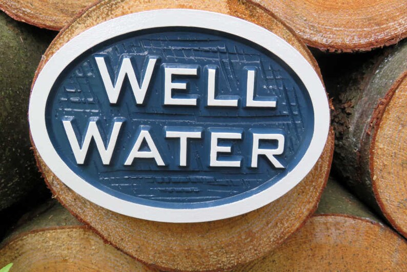 Carved Well Water Notice Plaque Irrigation Sign - Etsy