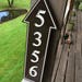 Custom Carved Arrow Shaped House Number Sign Pointing Left or - Etsy