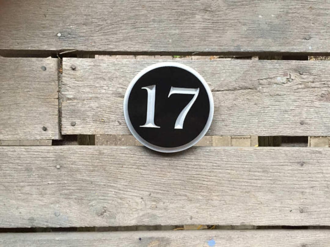 Circular House Marker Signs - Custom Round Street Number Plaque - Etsy