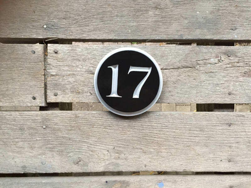 Custom Round Street Number Plaque- Circular House Marker Signs (A180 ...
