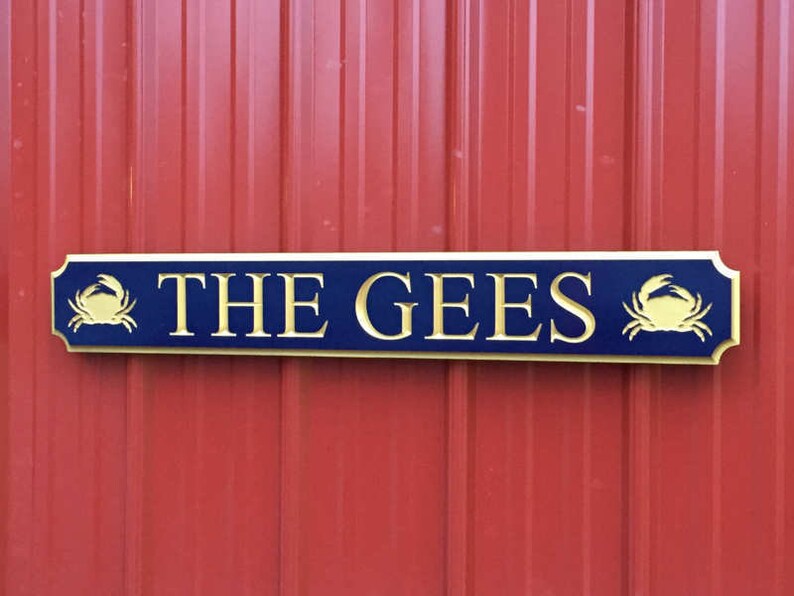 Custom Engraved Quarterboard Sign With Seal or Other Emblem | Etsy