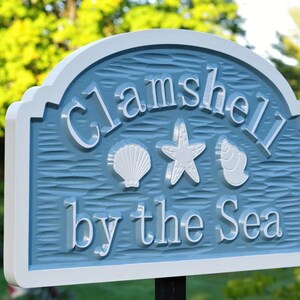 Custom Beach Address Sign With Sea Shells and Starfish - Etsy