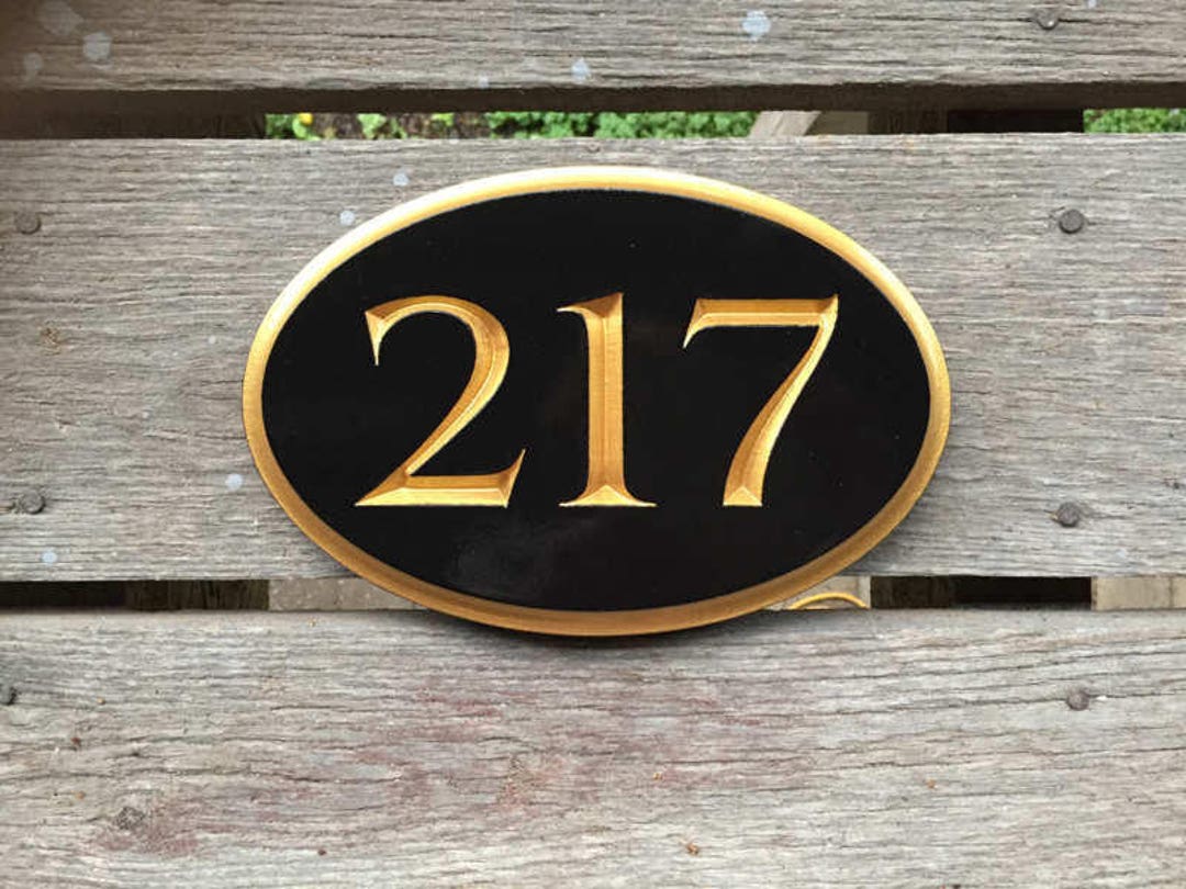 House Number Plaque - Custom Numbers for Home - Custom Carved Signs ...