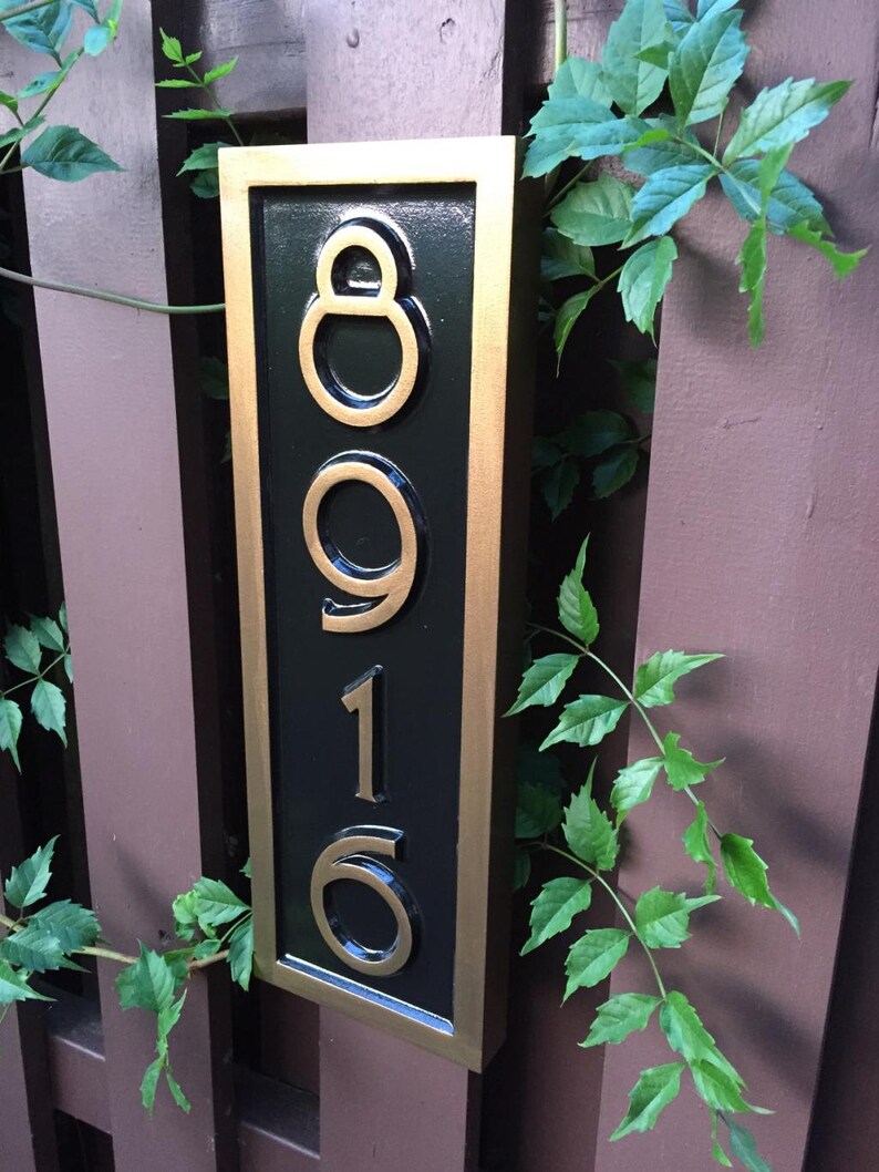 Vertical Address Sign Create Your Own House Number Custom - Etsy