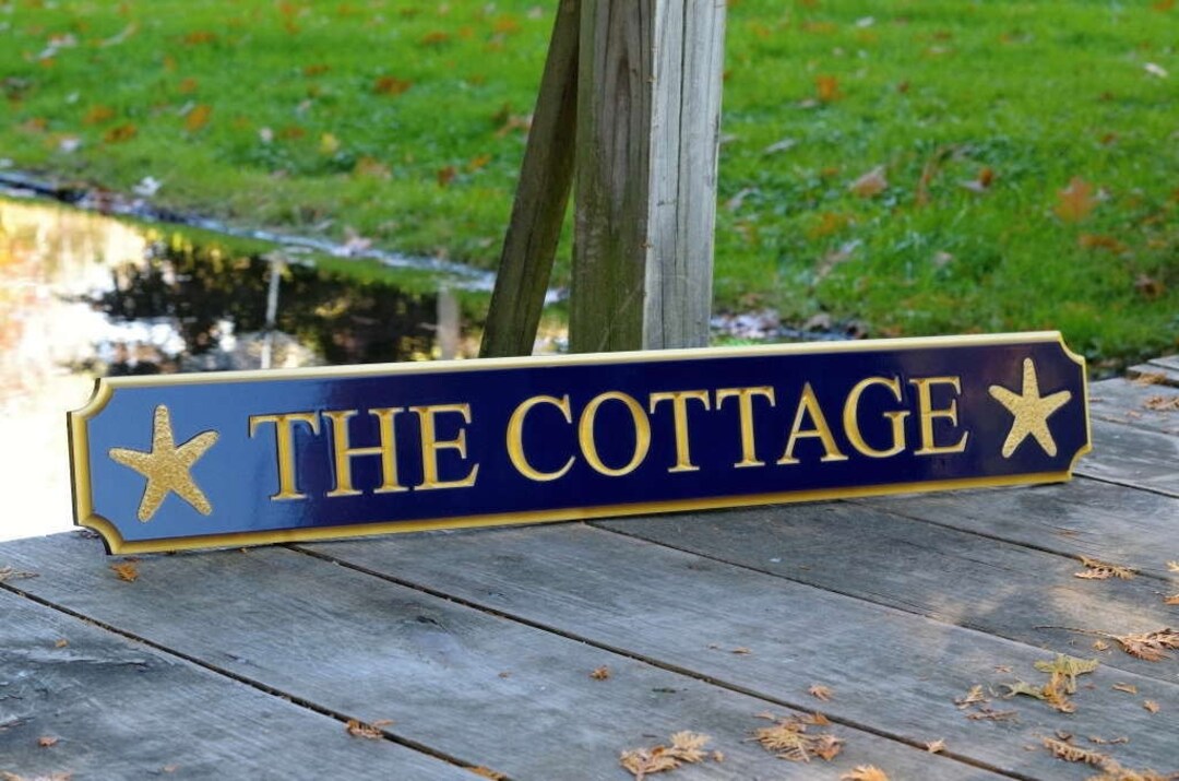 Custom Carved Quarterboard Sign With Starfish or Other Image ...