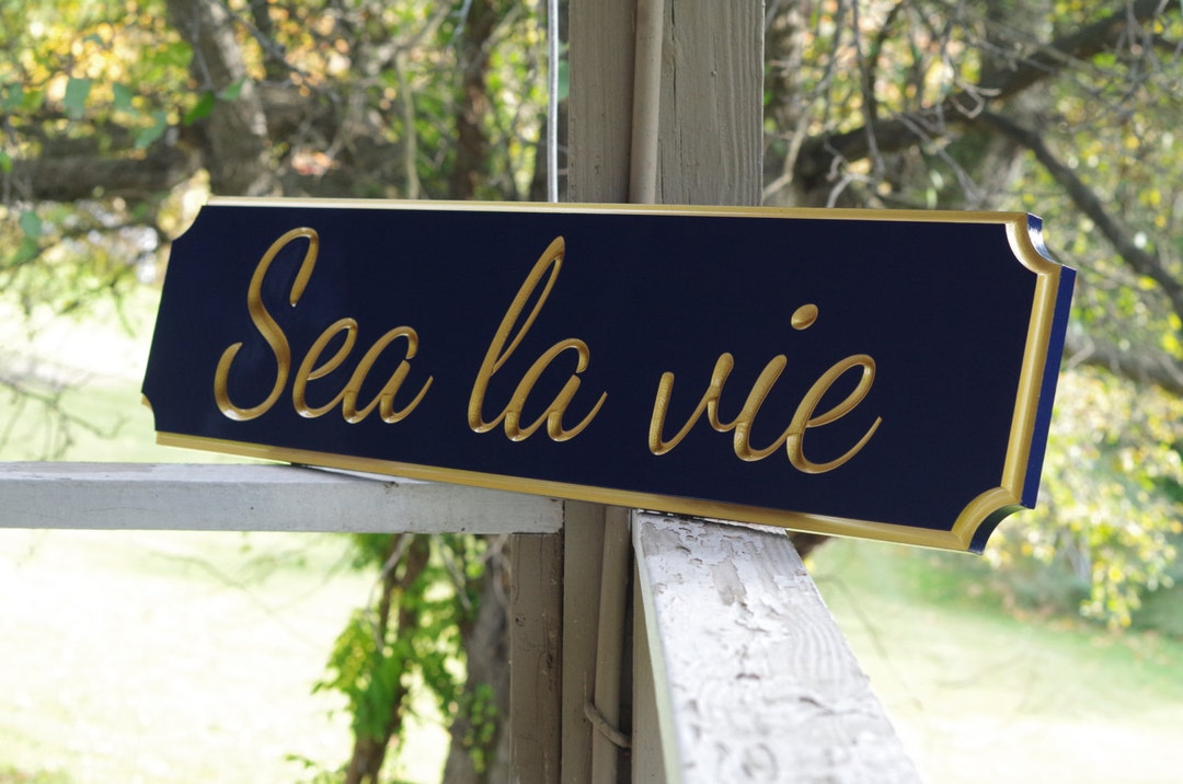 Custom Carved Quarterboard Sign in Cursive Font - Add Your Name or ...