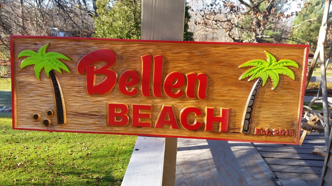 Add Your Name Island Theme Custom Bar Sign Made to Order - Etsy