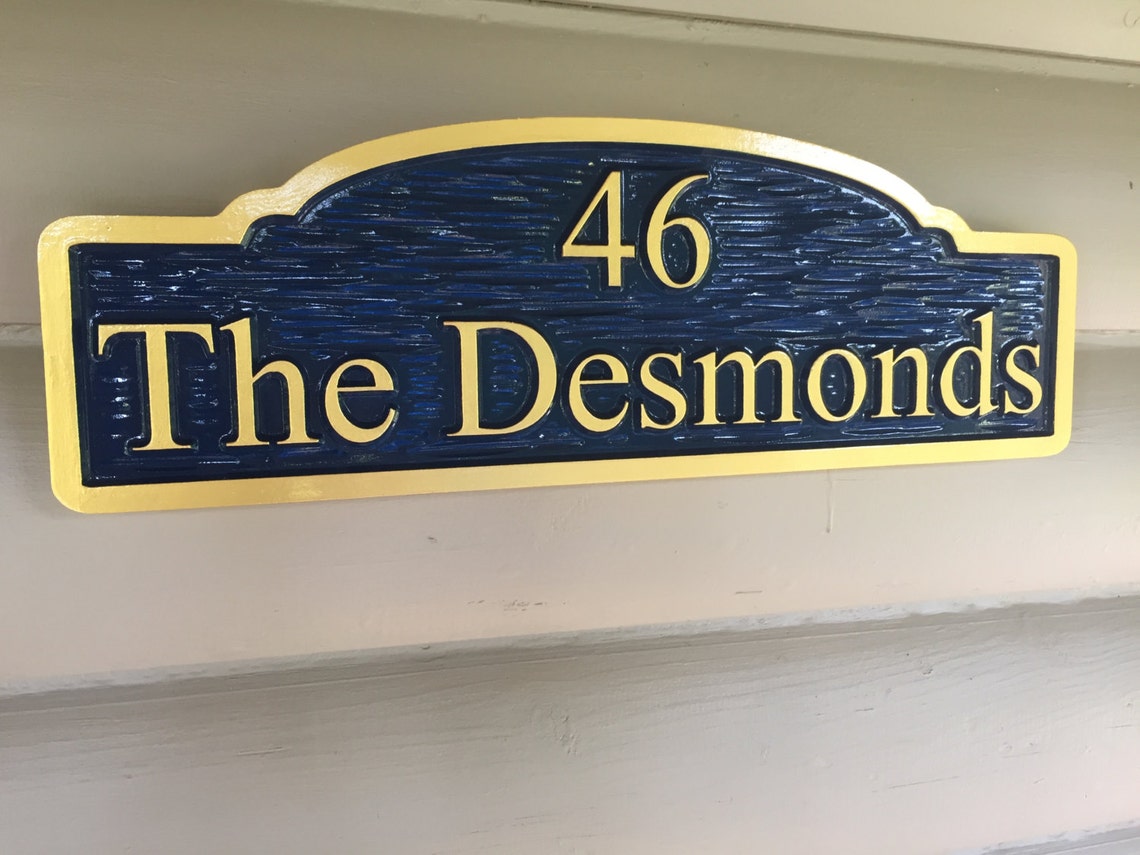 Unique Custom Signs House Number Signs Custom Carved | Etsy