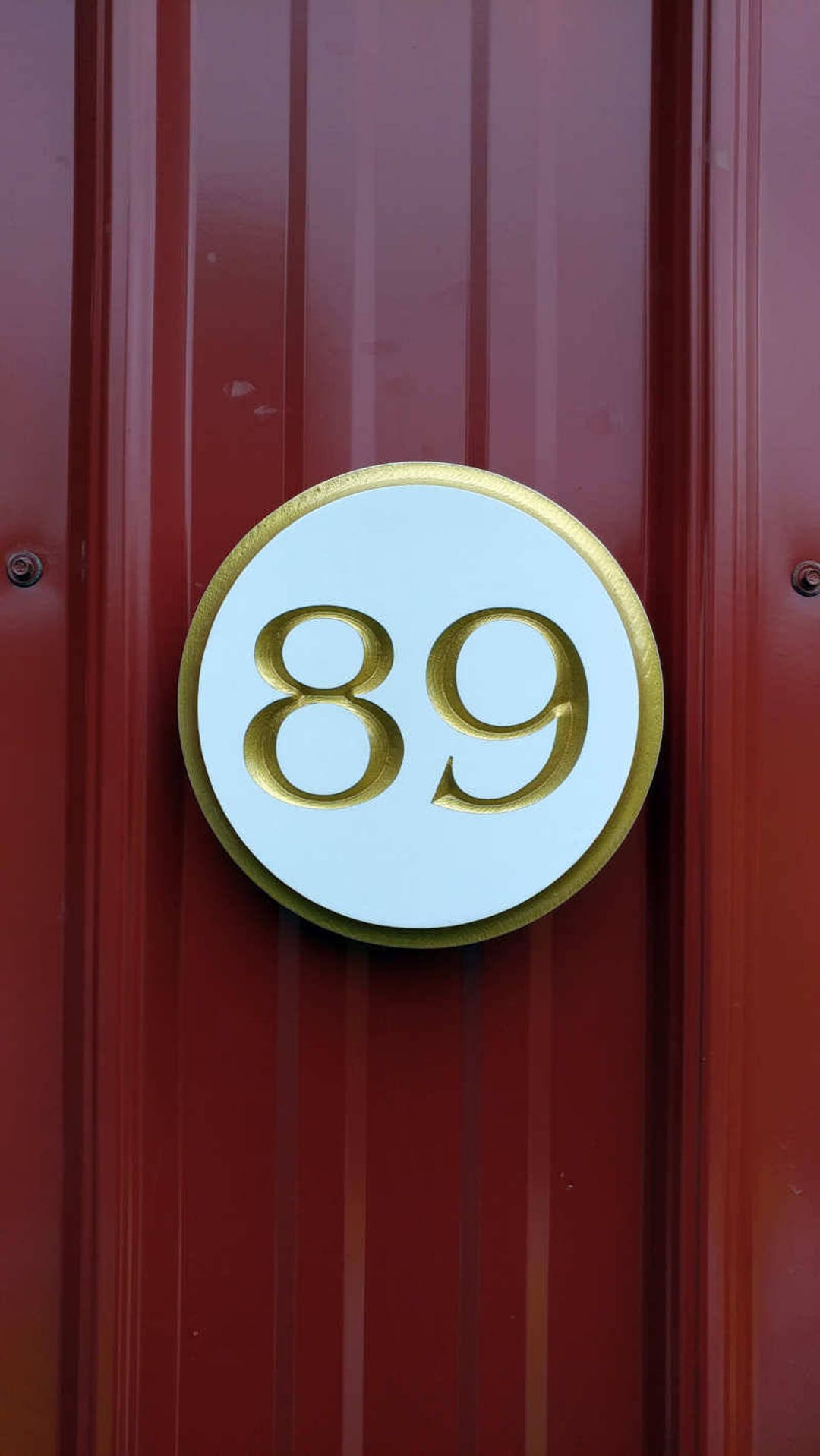 Custom Round Street Number Plaque- Circular House Marker Signs (A180 ...