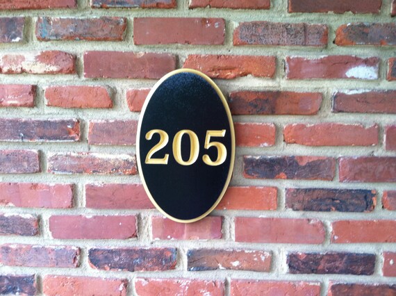 Oval Address Sign Custom Carved House Number Vertical - Etsy