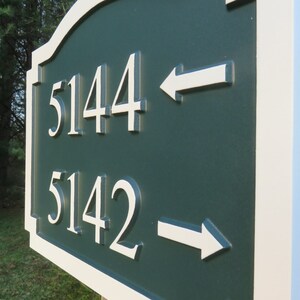 Custom Carved House Number - Street Address Sign With Arrow (HN26) - Etsy