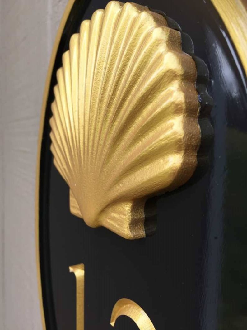 Realistic Scallop Shell House Number Sign Carved Street | Etsy