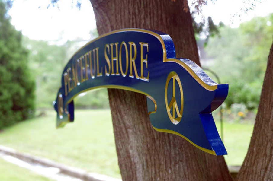 Custom Carved Quarterboard Banner Sign With Cloud Image - Add Your Name ...