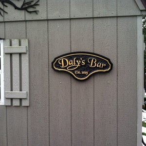 Classy Personalized Man Cave Bar Sign With Established Year Custom ...