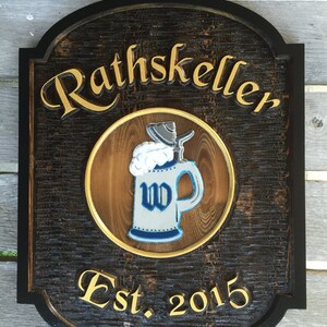 German Themed Custom Pub Sign - Personalized With Beer Stein - Etsy