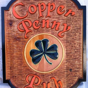 Bar or Pub Sign - Personalized With Shamrock or Other Image - Custom ...