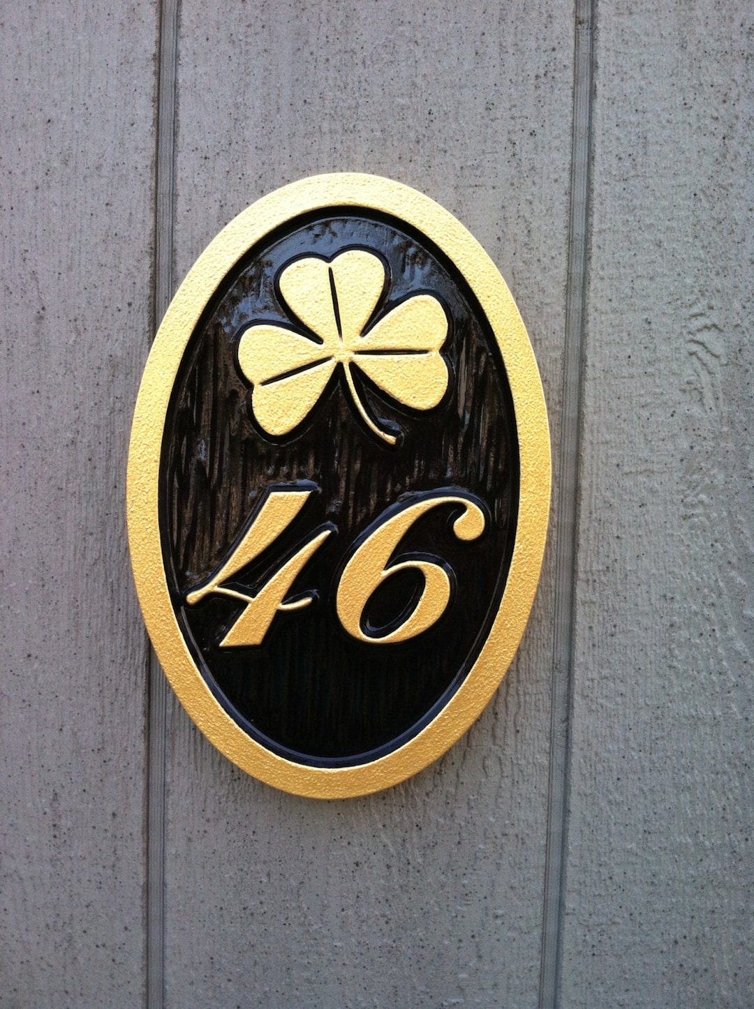 Street Number Address Sign / House Marker Custom Carved Sign With ...