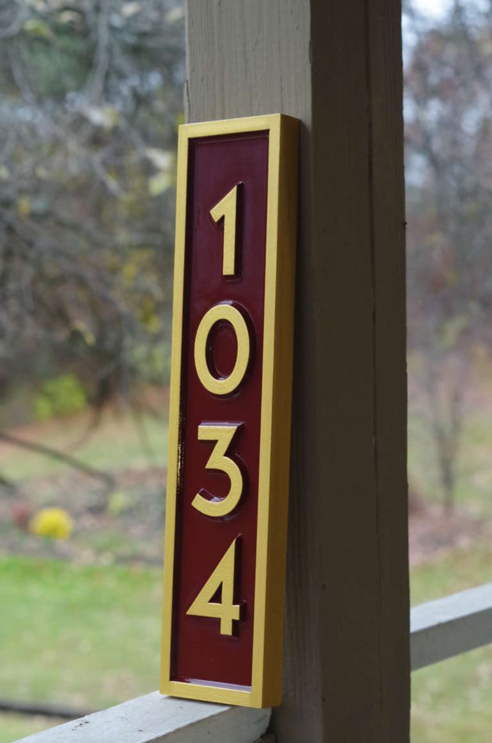 Vertical Address Sign - Create Your Own House Number - Custom Carved ...