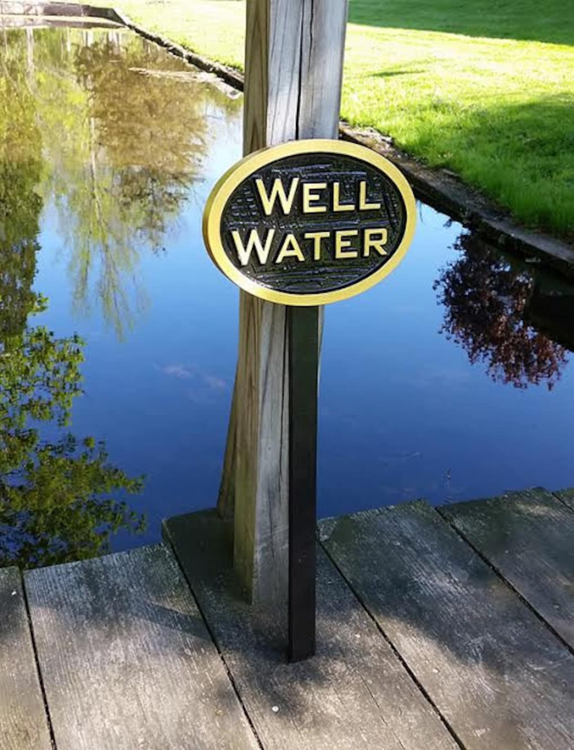 Carved Well Water Notice Plaque- Irrigation Sign - Etsy