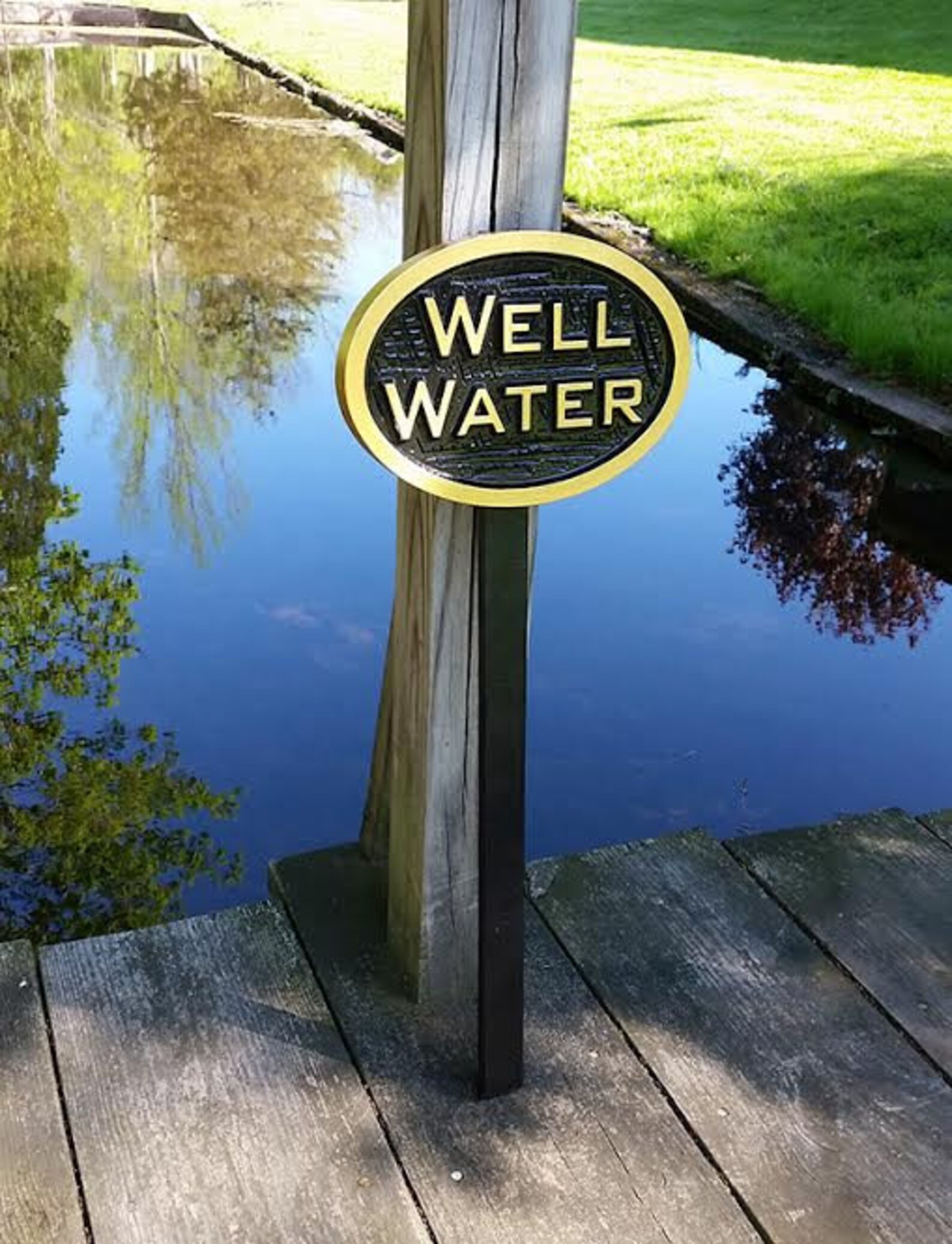 Carved Well Water Notice Plaque Irrigation Sign | Etsy