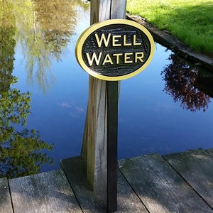Carved Well Water Notice Plaque- Irrigation Sign - Etsy