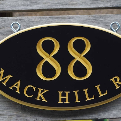 Custom House Marker / With Street Name and Images Plaque - Etsy