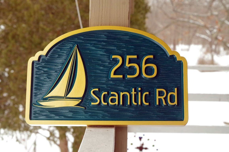 Add Your Address or Text - Custom Carved Personalized Street Address ...