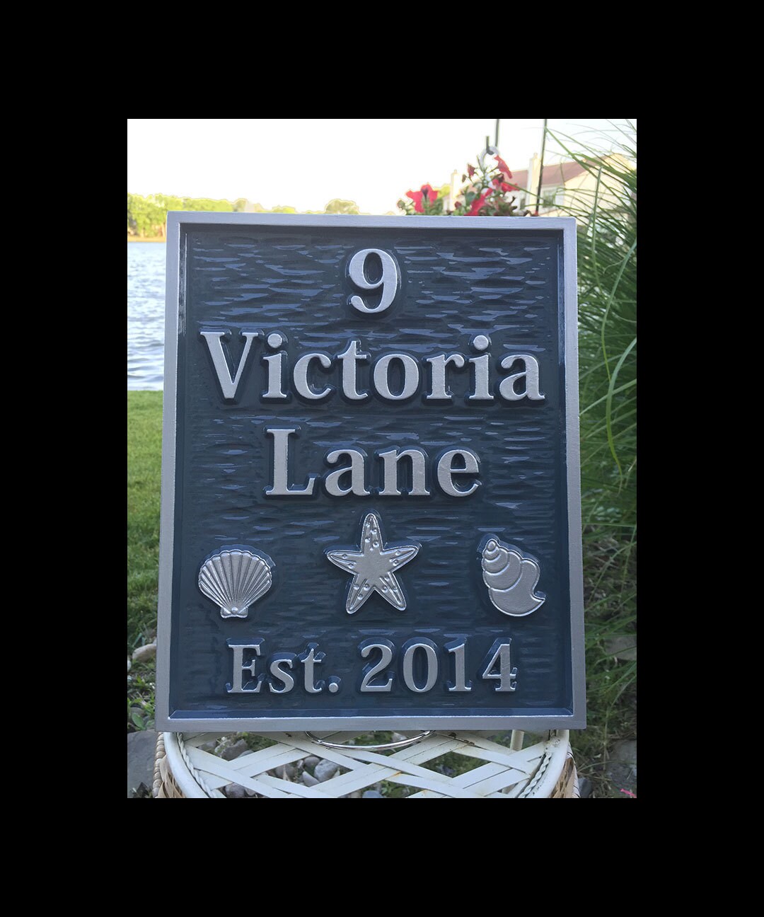 Custom House Marker / With Street Name and Images Plaque - Etsy